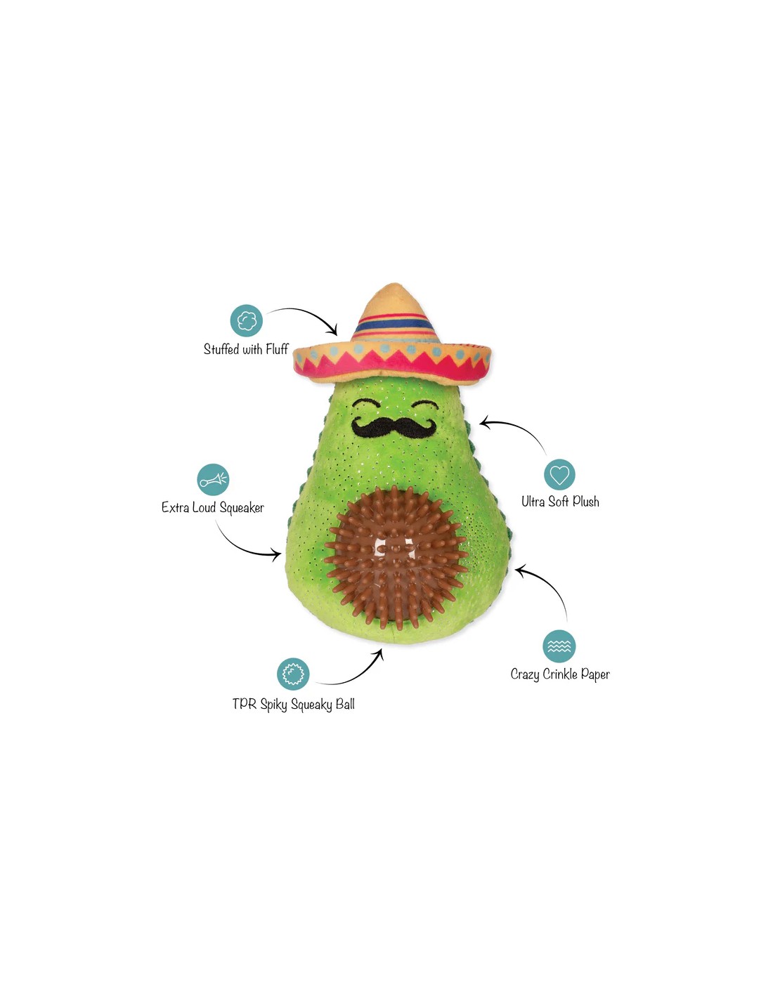 Avo Fiesta Plush Dog Toy