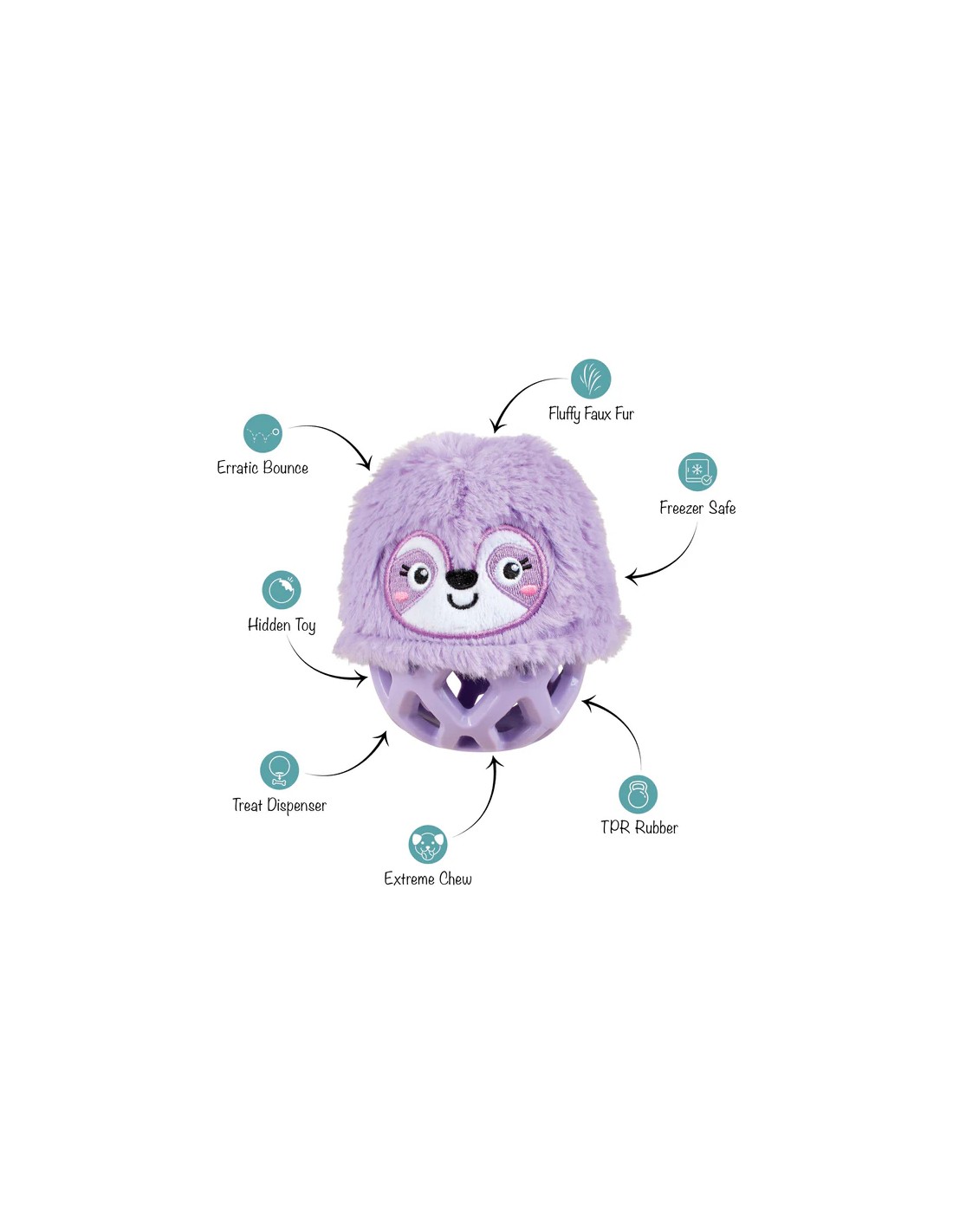 Not Fast Not Furious Tpr With Plush Dog Toy